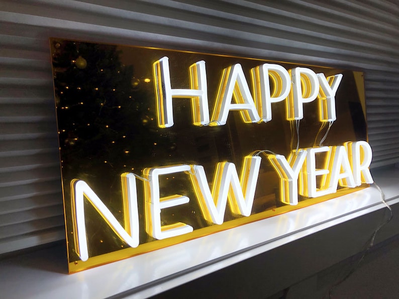 Happy New Year Neon Sign for NYE Parties - Etsy