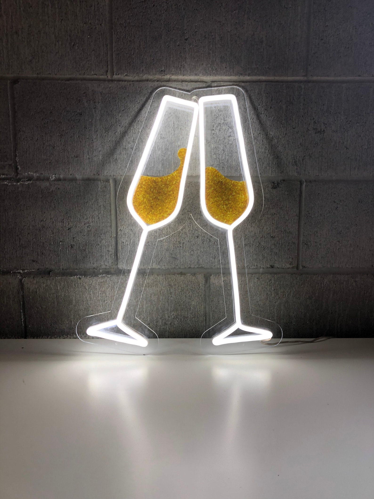 Champagne Cheers Neon Signs - Events and Birthday Party Lights - Etsy
