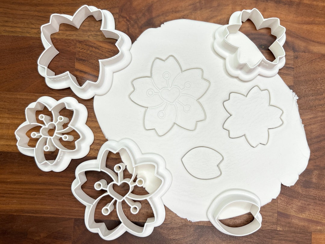 Cherry Blossom Cookie Cutters for Cookies, Fondant or Clay 3D Printing ...