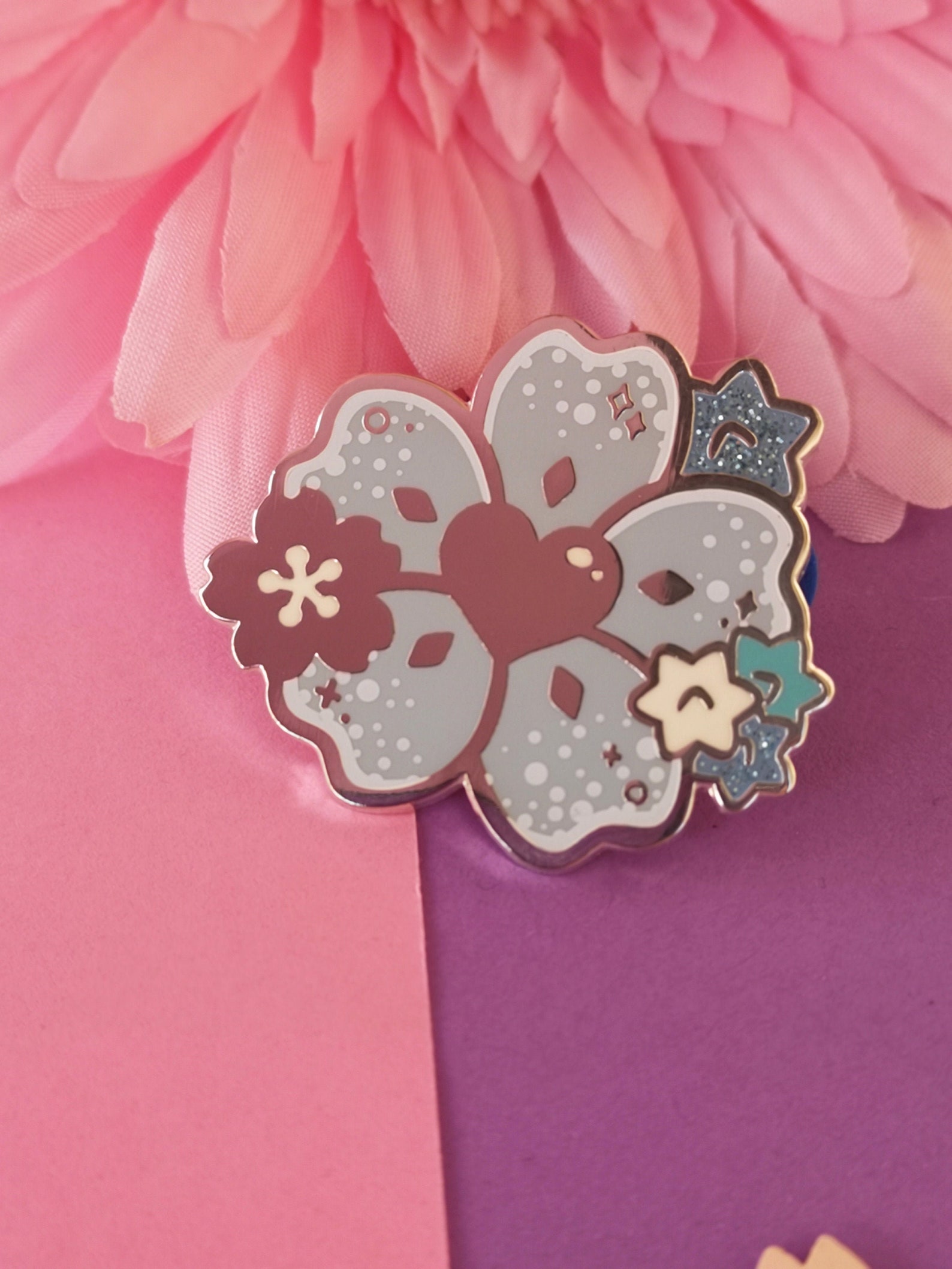 Frozen Sakura blue Sakura Enamel Pin - Etsy