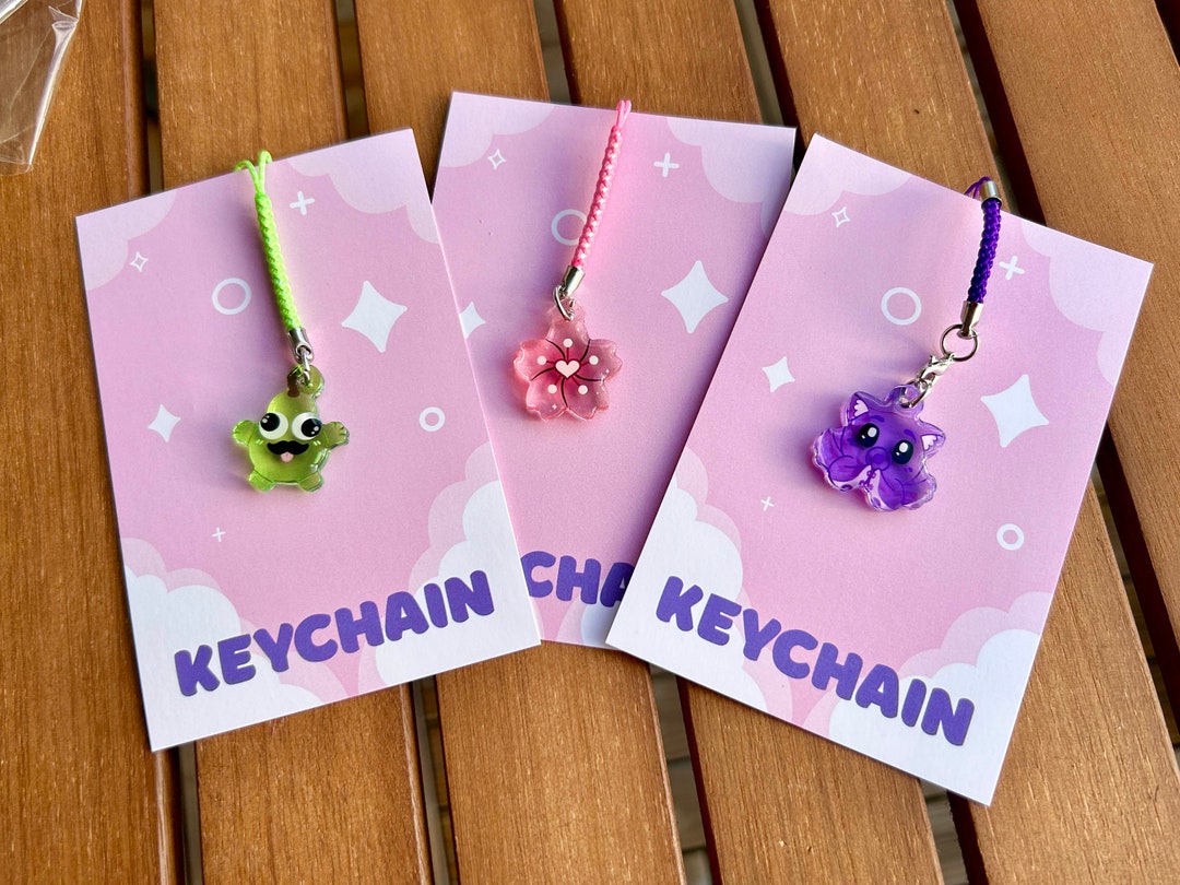 Mini Keychain | Double-sided Epoxy Acrylic Pendant - Etsy