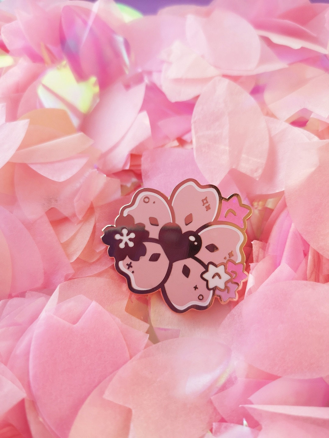 Kawaii Sakura pink Sakura Enamel Pin - Etsy