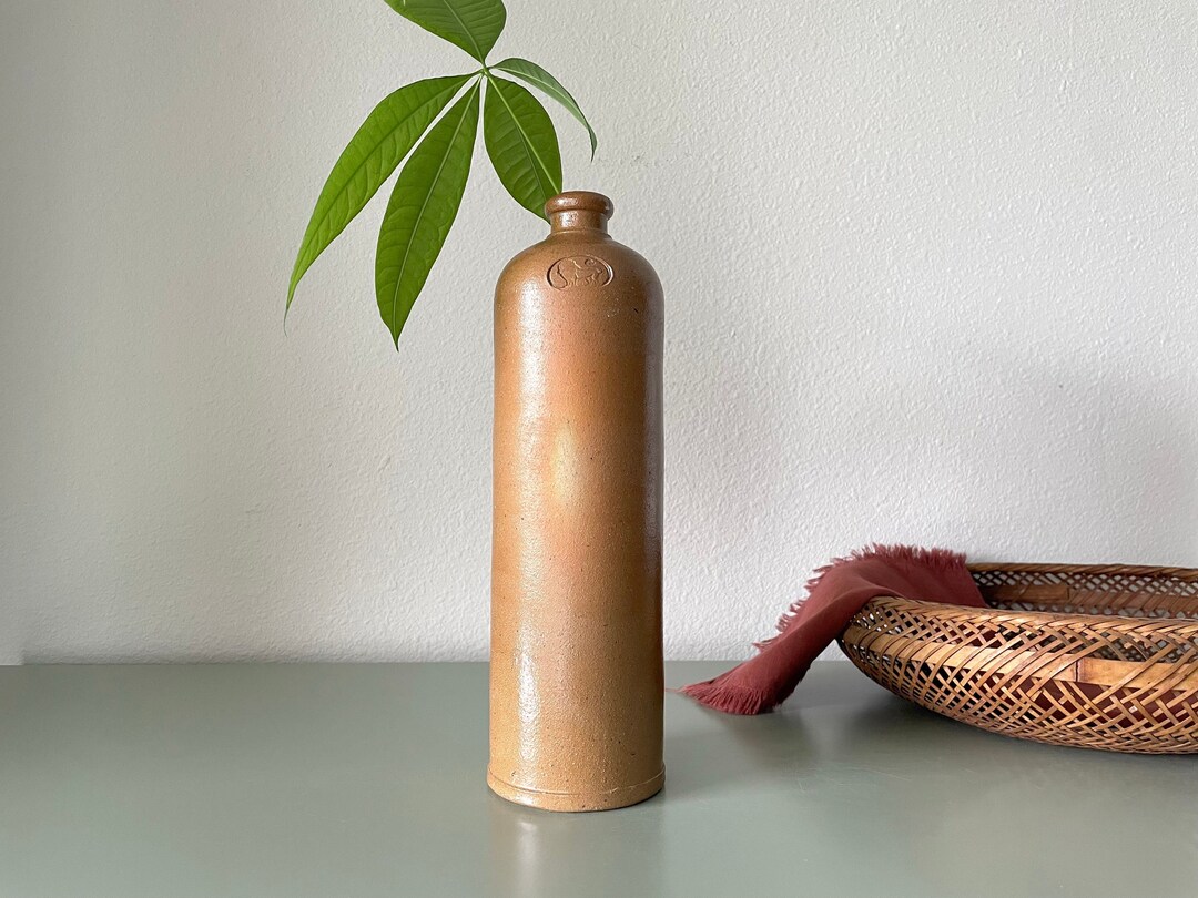Antique French Stoneware Bottle Decanter, Rustic Kitchen Decor - Etsy