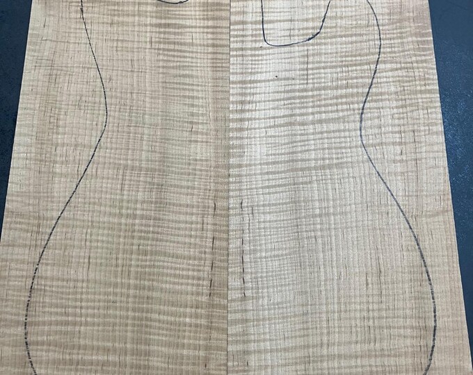 Roasted Curly Flame Maple Drop Top/bookmatch Set/tonewood/luthier ...