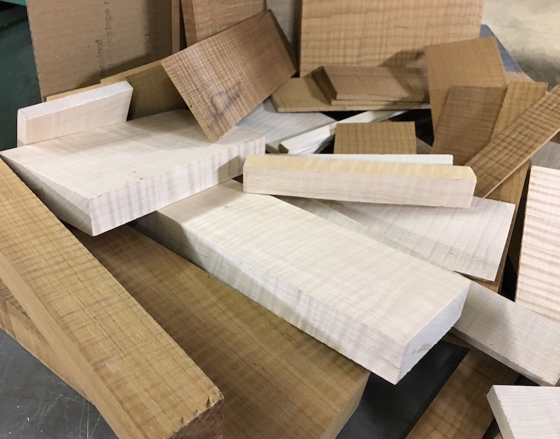 Curly Maple Craft Wood Thin Lumber Scrap Wood Arts & - Etsy