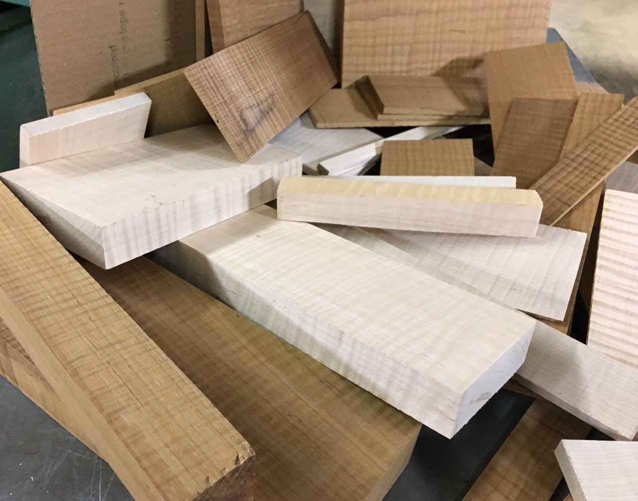 Curly Maple Craft Wood Thin Lumber Scrap Wood Arts & - Etsy