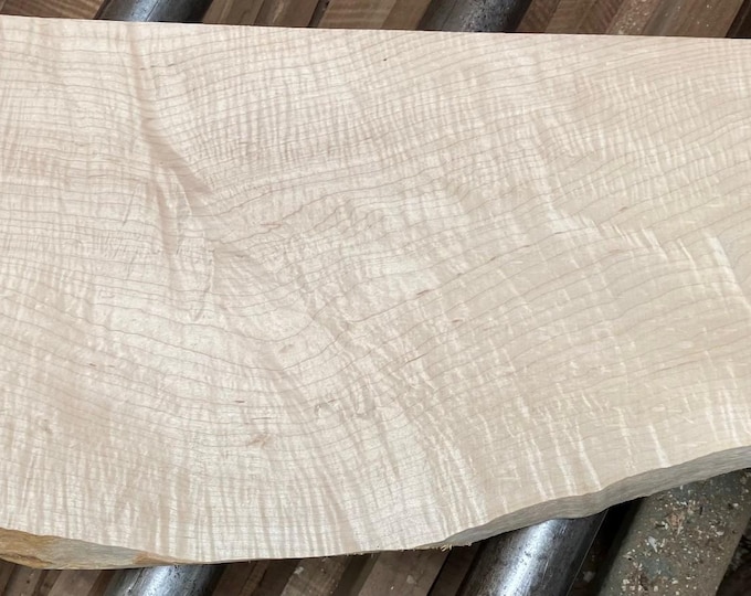Curly Flame Maple Wood Slab: Live Edge Charcuterie Board - Etsy