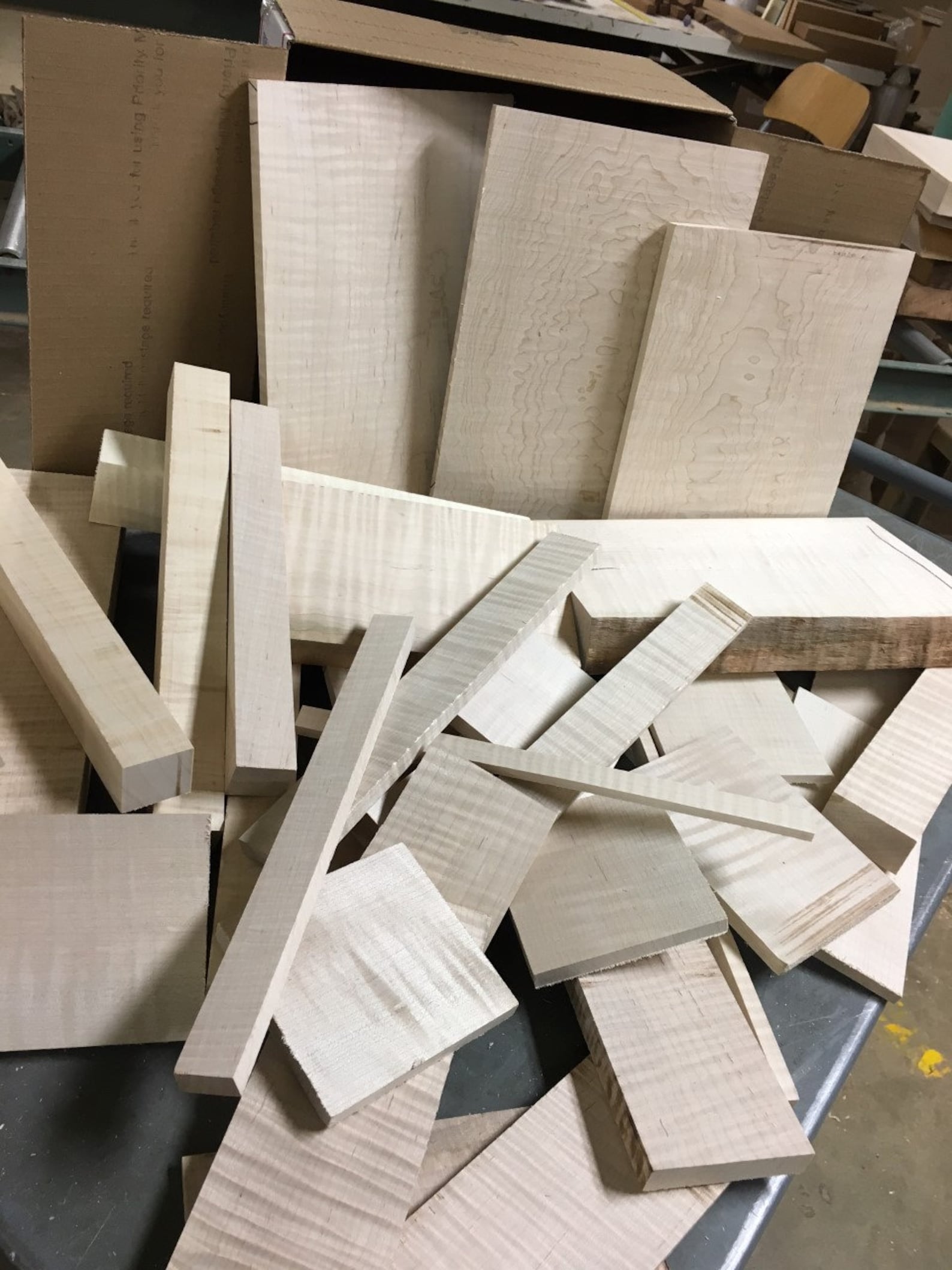 Curly Maple Craft Wood Thin Lumber Scrap Wood Arts & - Etsy