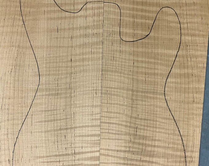 Roasted Curly Flame Maple Drop Top/bookmatch Set/tonewood/luthier ...