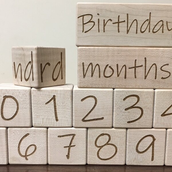 Milestone Blocks - Etsy