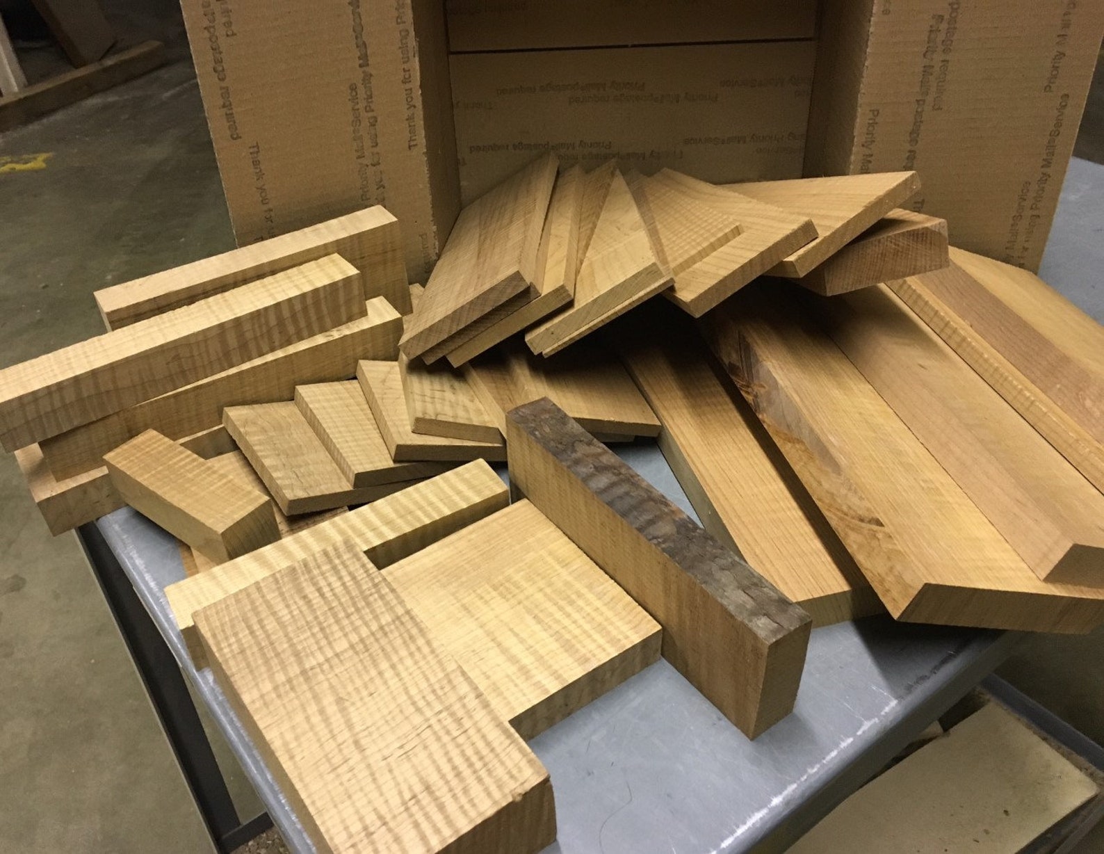 Curly Maple Craft Wood Thin Lumber Scrap Wood Arts & - Etsy