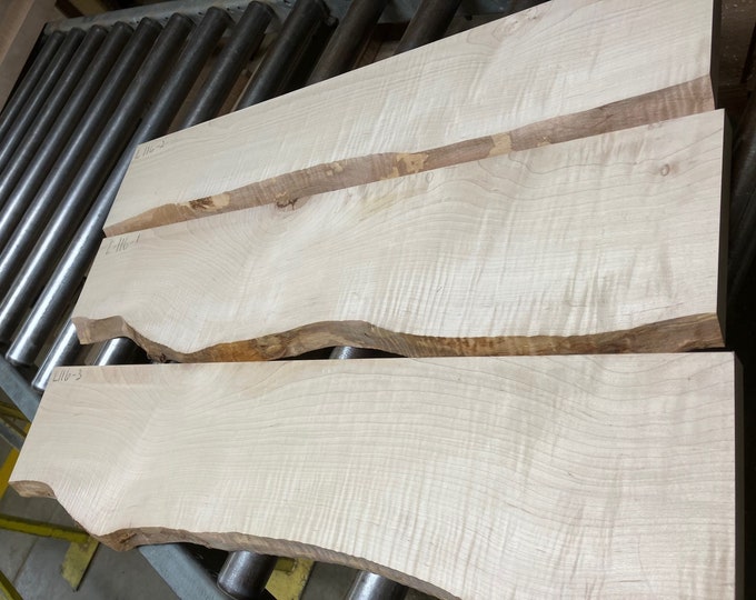 3 Pieces Curly Maple Wood, Flame Maple, Tiger Maple,maple Lumber ...
