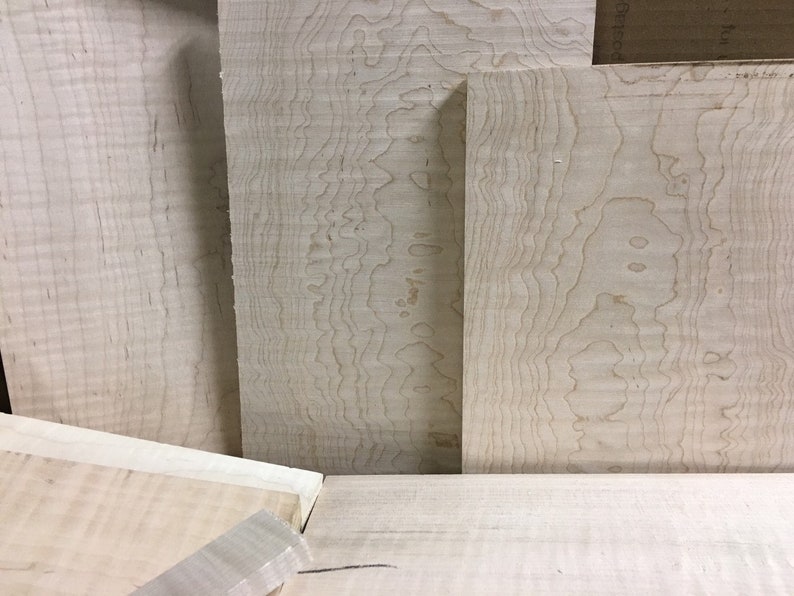 Curly Maple Craft Wood Thin Lumber Scrap Wood Arts & - Etsy