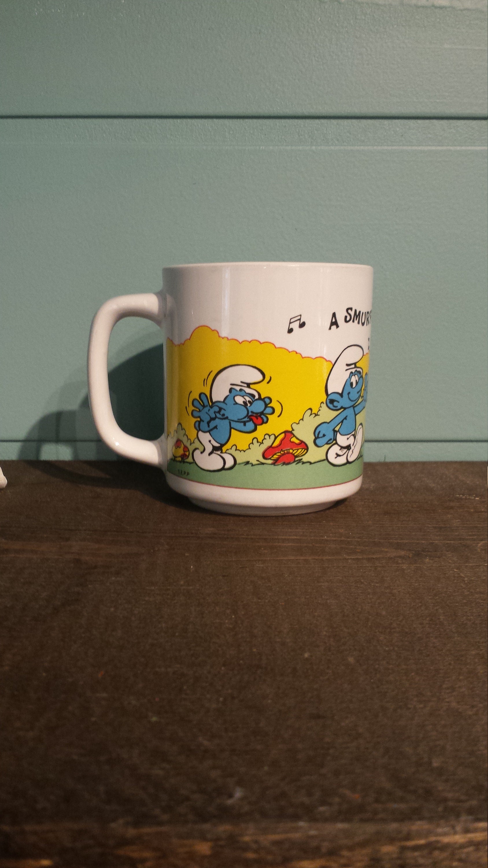 Smurfs Vintage Smurf Gift 1980s Smurf Smurfs 1980s Mug - Etsy