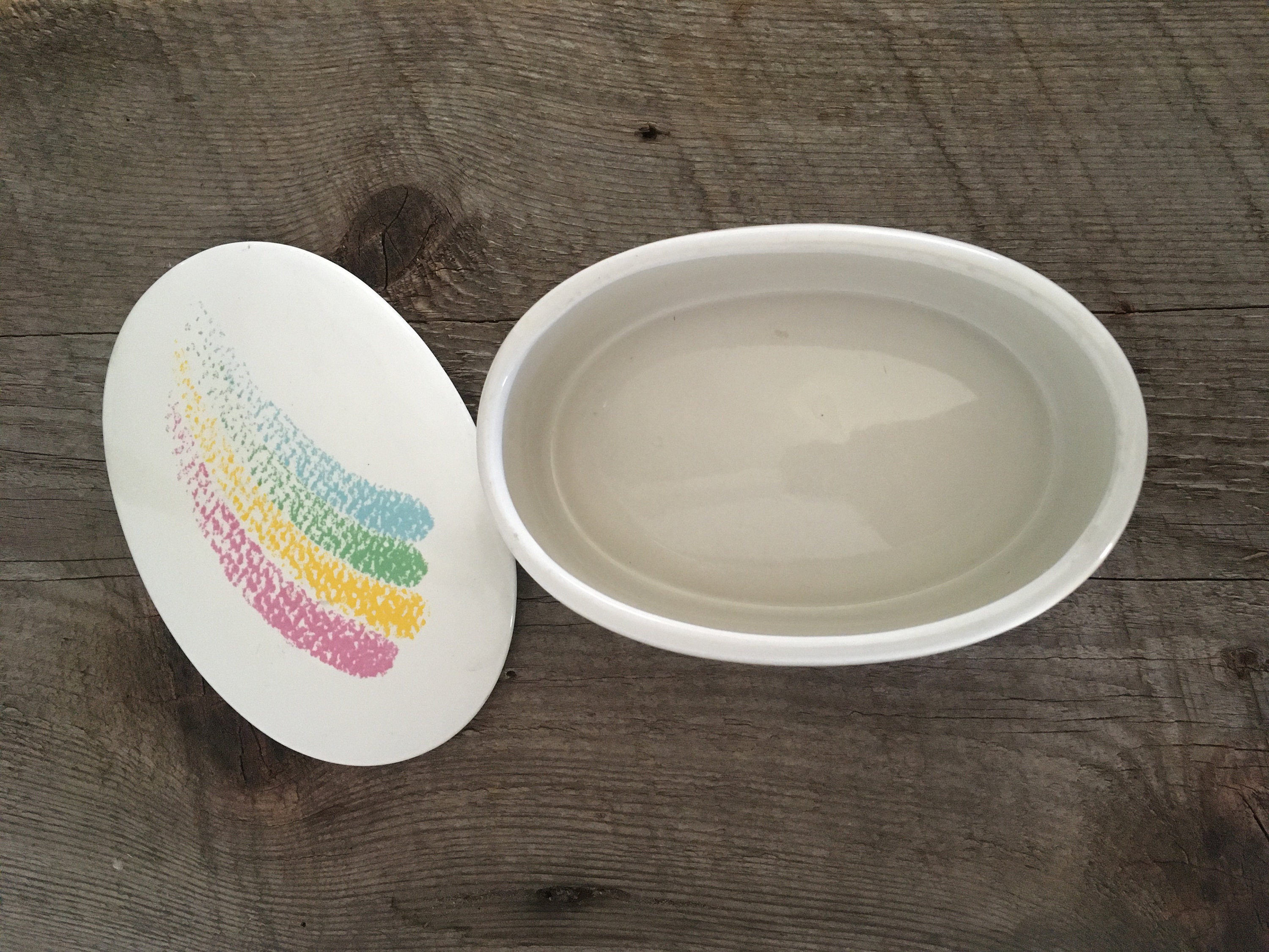 Rainbow Trinket Dish Rainbow Trinket Box Porcelain Dresser - Etsy Ireland