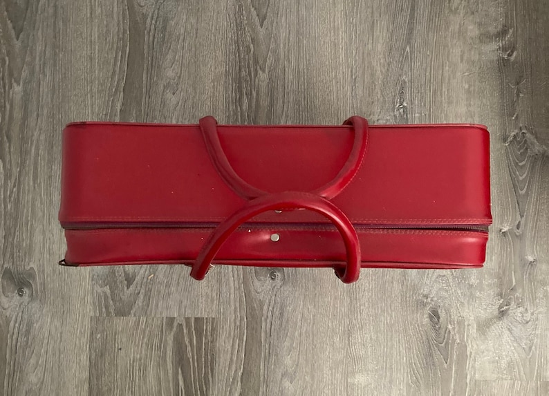 Red Luggage Vintage Red Carry on Bag Red Suitcase Vintage Carry on Bag ...