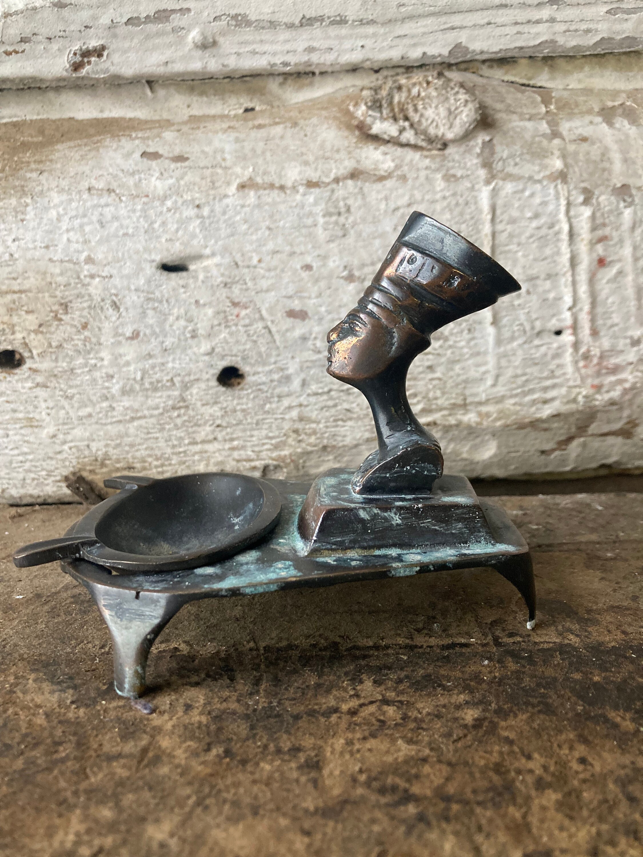 Copper Ashtray Brush Dish Paint Brush Holder Brush Rest Metal Brush ...