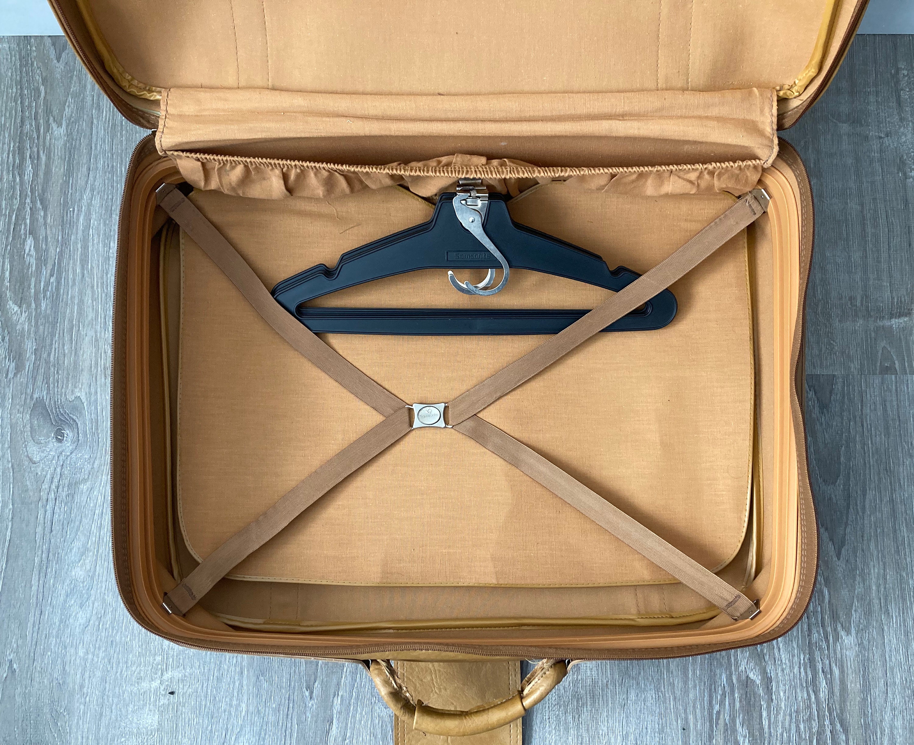 Tan Luggage Retro Suitcase Tan Travel Bag Mid Century Luggage Vintage ...