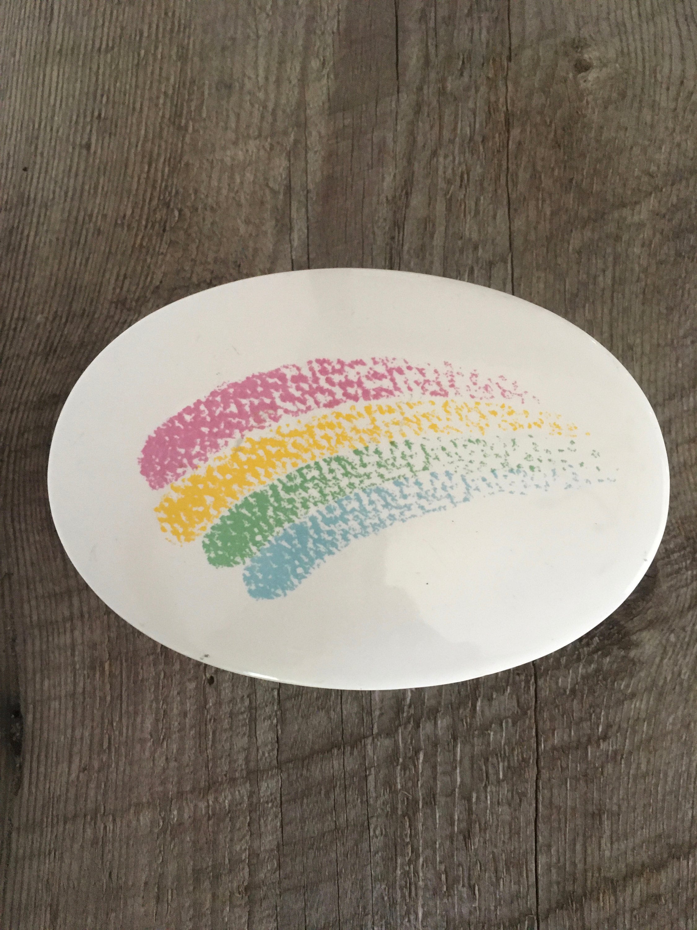 Rainbow Trinket Dish Rainbow Trinket Box Porcelain Dresser - Etsy Ireland