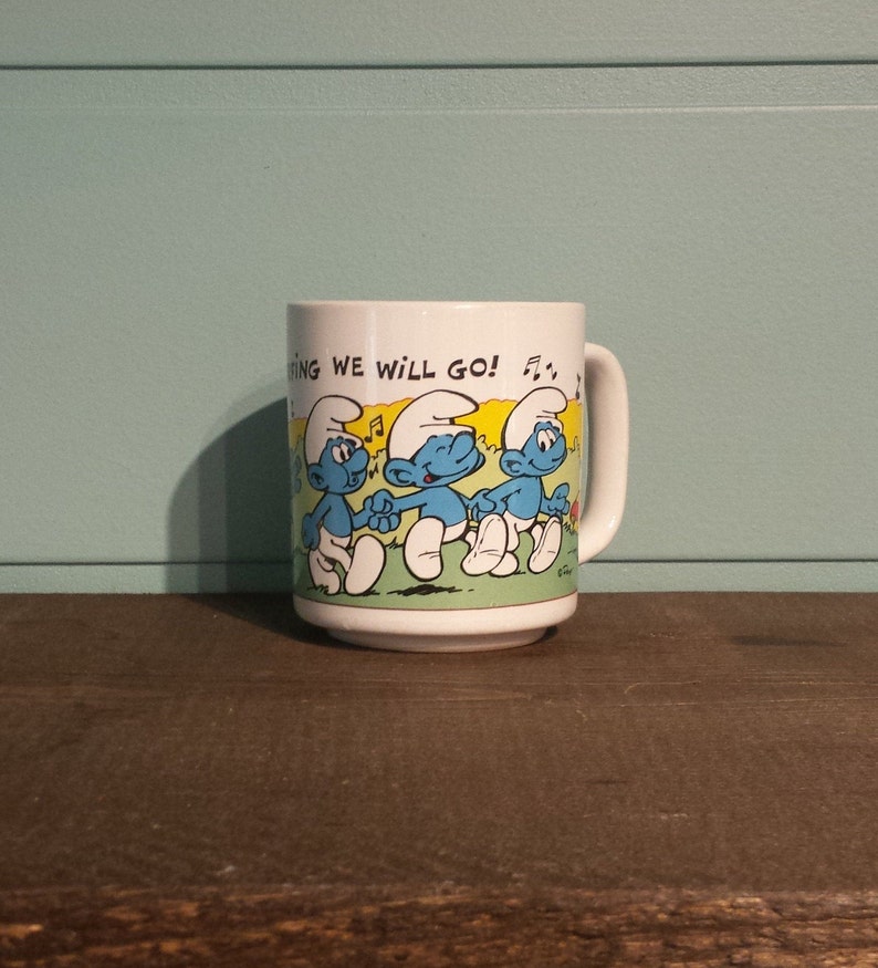 Vintage Smurfs Smurfs 1980s Mug Smurf Mug 1980s Etsy