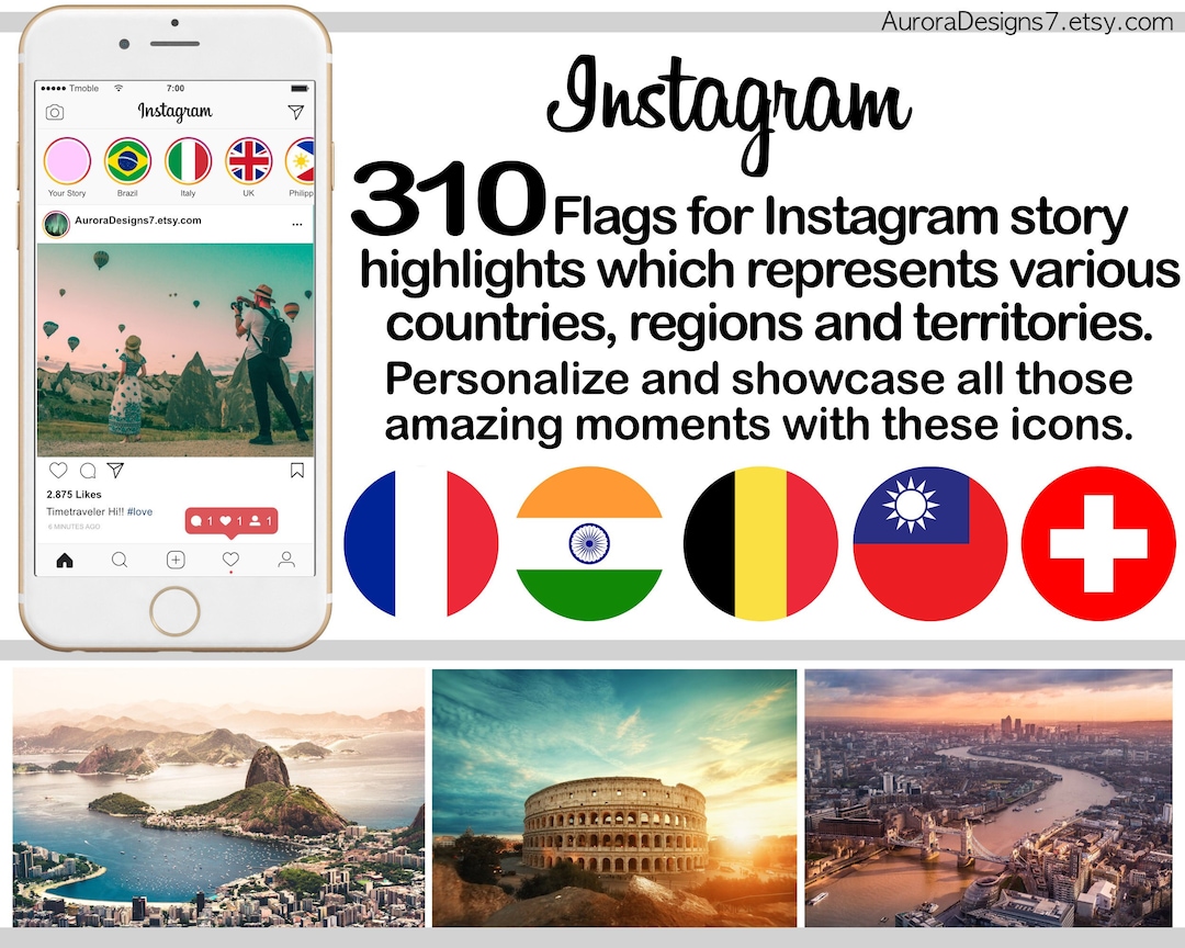 310 banderas de Instagram, portadas destacadas - Iconos de portada de ...