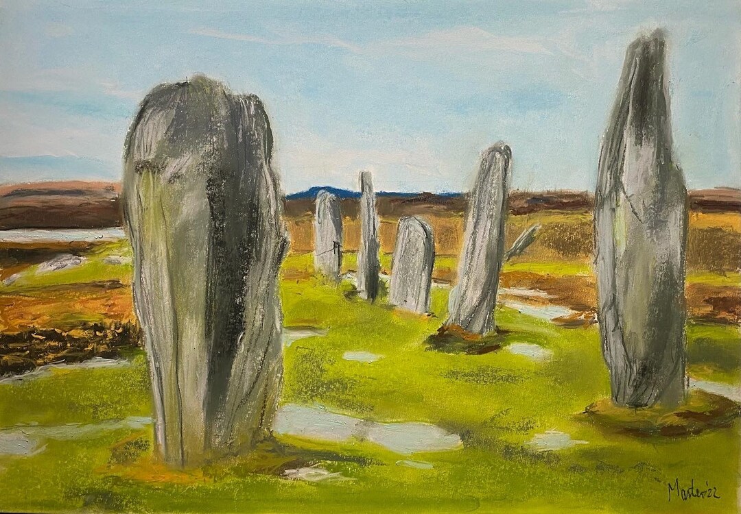Callanish Stones. Landscape With Standing Stones. Figurative Art ...