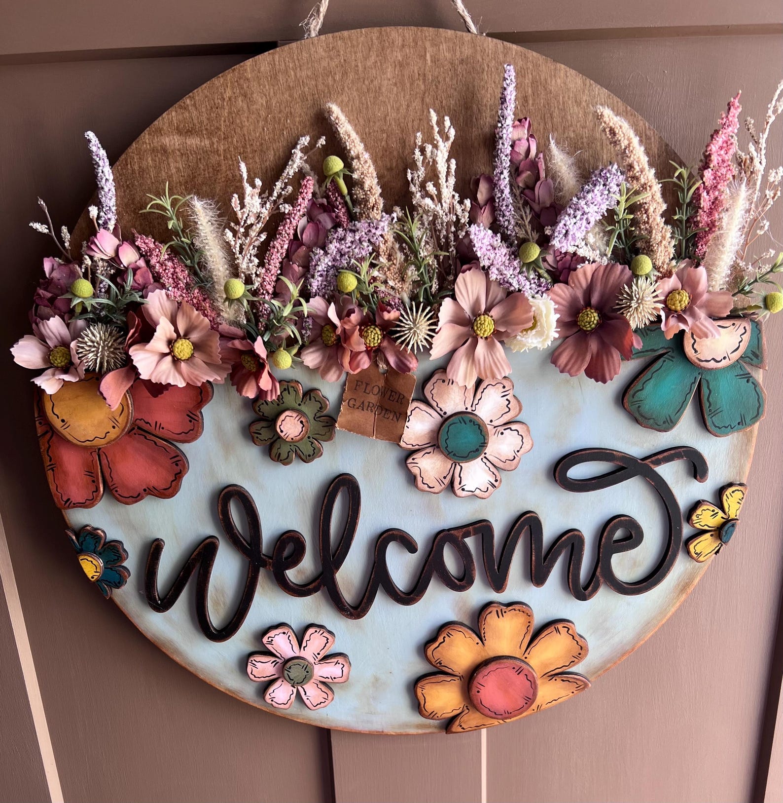 Flower Garden Welcome Sign - Etsy