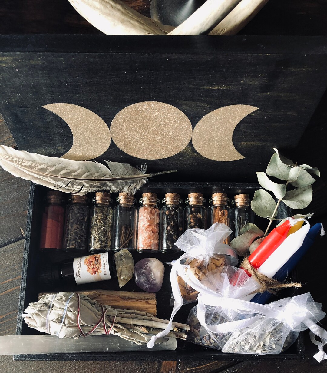 Beginner Witch Kit Box, Witch Box, Altar Herbs, Altar Box, Hedge Witch ...