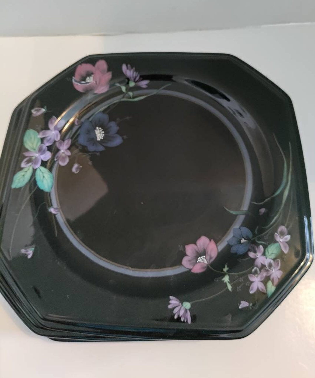 10 Mikasa Continental Midnight Magic Octagon 5 Dinner Plates 5 Bowls ...