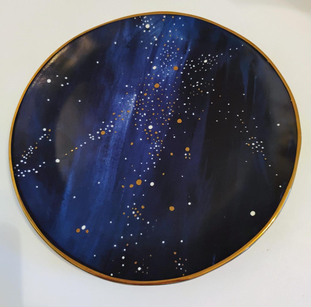 West Elm Constellation Salad/lunch Plate Excellent Condition FREE ...