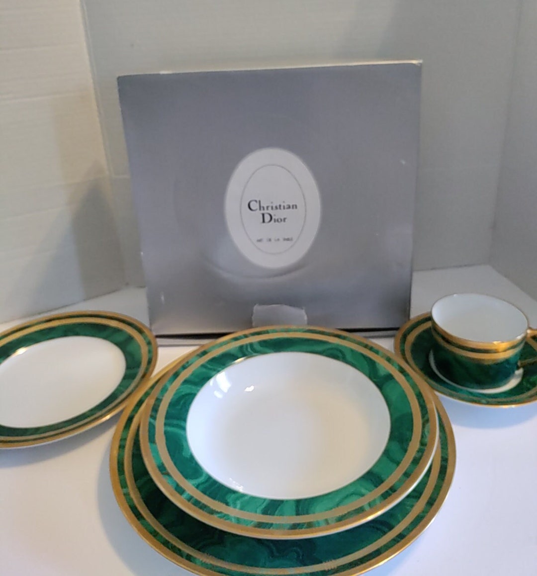 5 Piece Christian Dior Gaudron Malachite Dinnerware 3 Sets Available ...