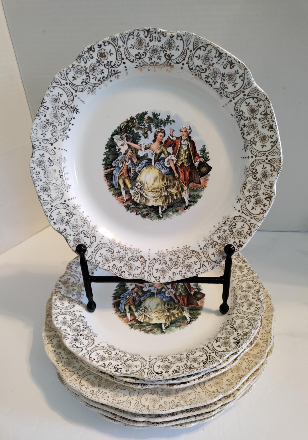 8 Courting Couple Sebring Pottery Chantilly 4 Dinner 4 Salad in New ...
