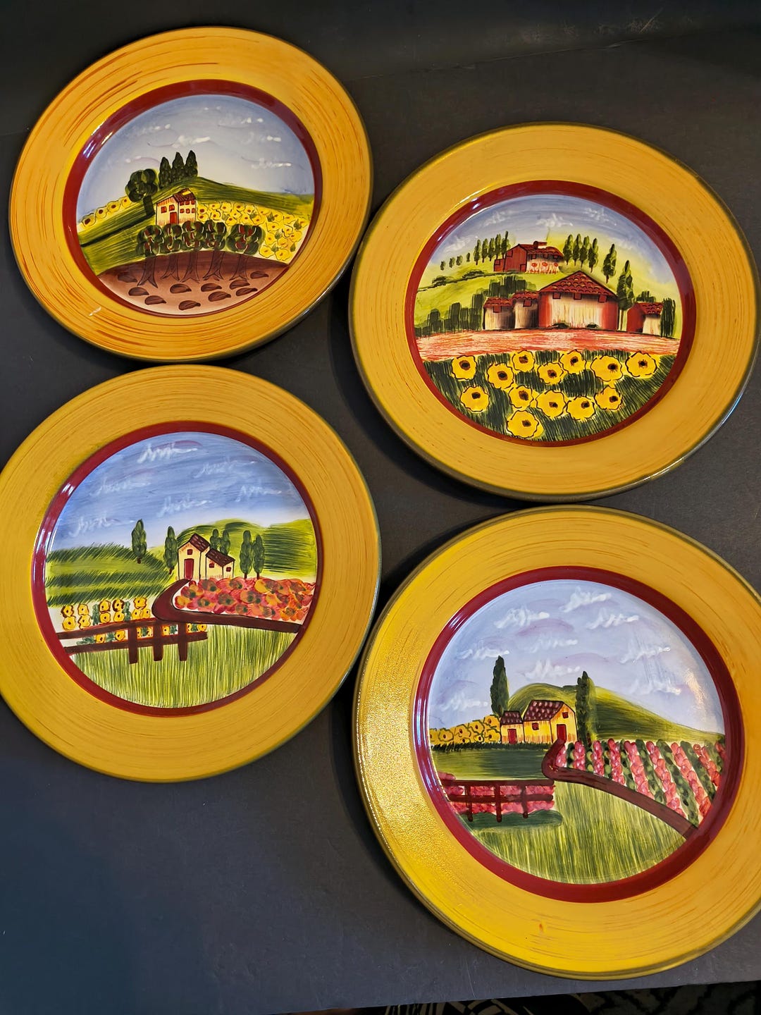 4 Douce Provence Country Romancing Provence Salad Plates 8 1/2" New ...