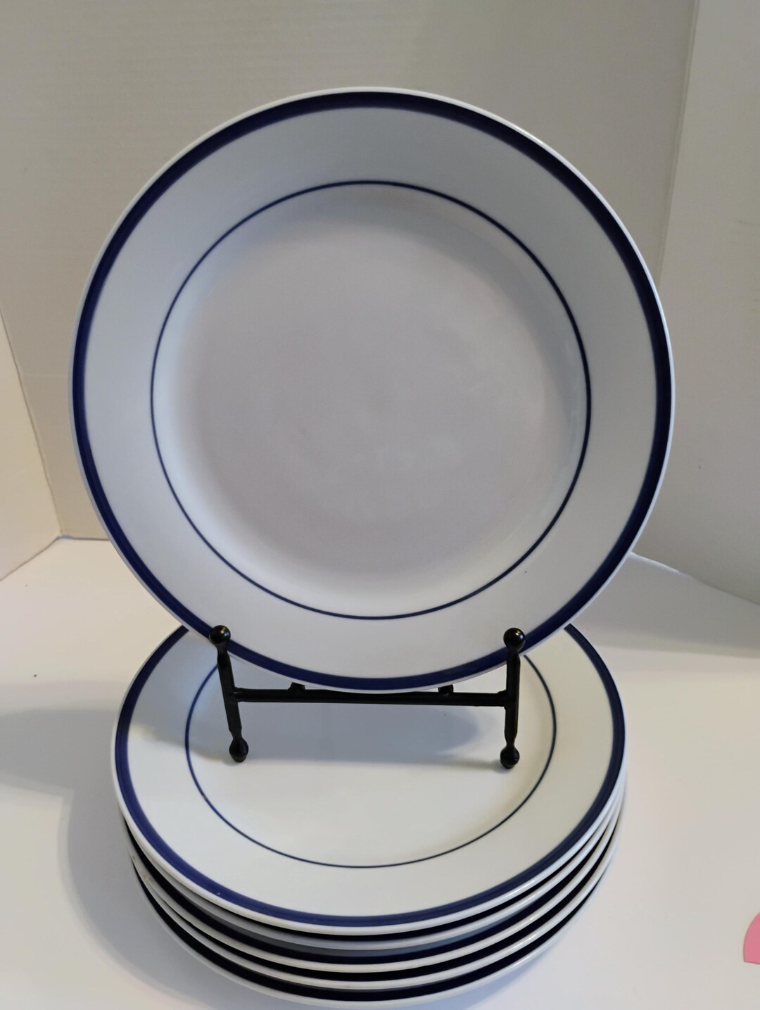 6 Maitre De by Oneida Blue Line Dinner Plates Great Condition - Etsy