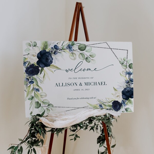 Navy Blue Sign - Etsy