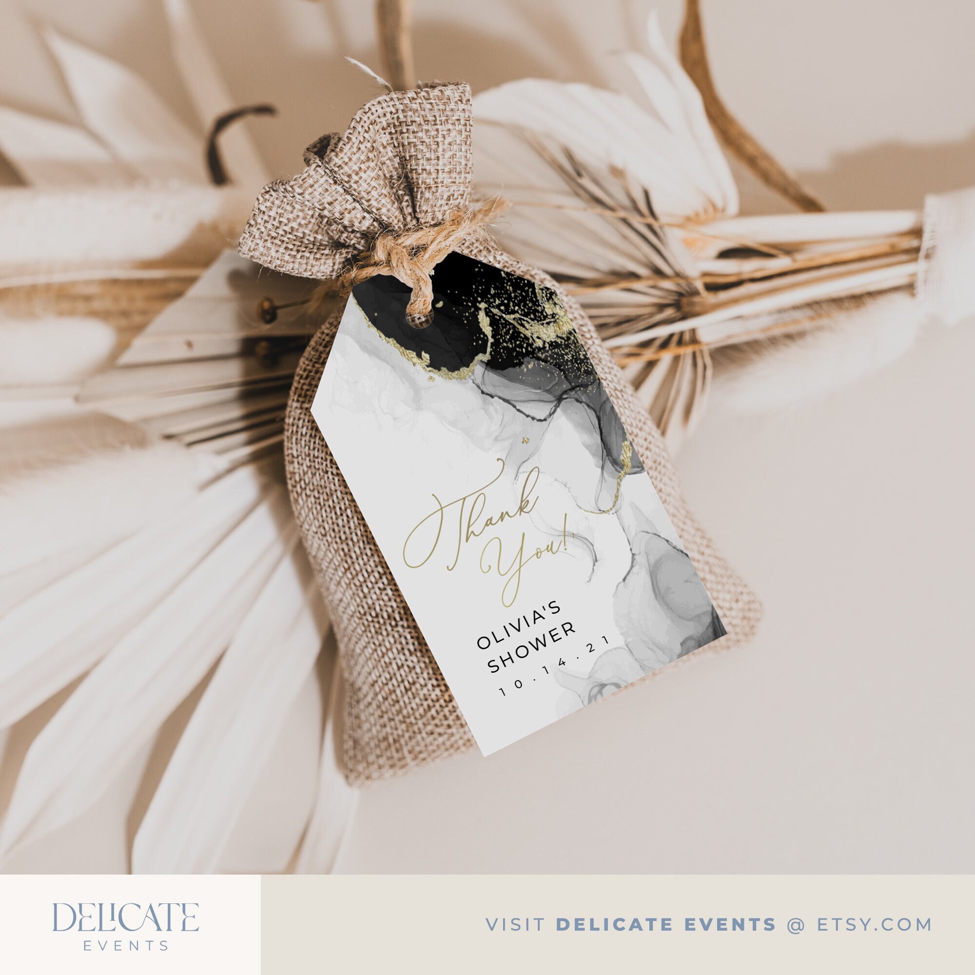 EDITABLE Tags Instant Download Thank You Tag Template Modern - Etsy