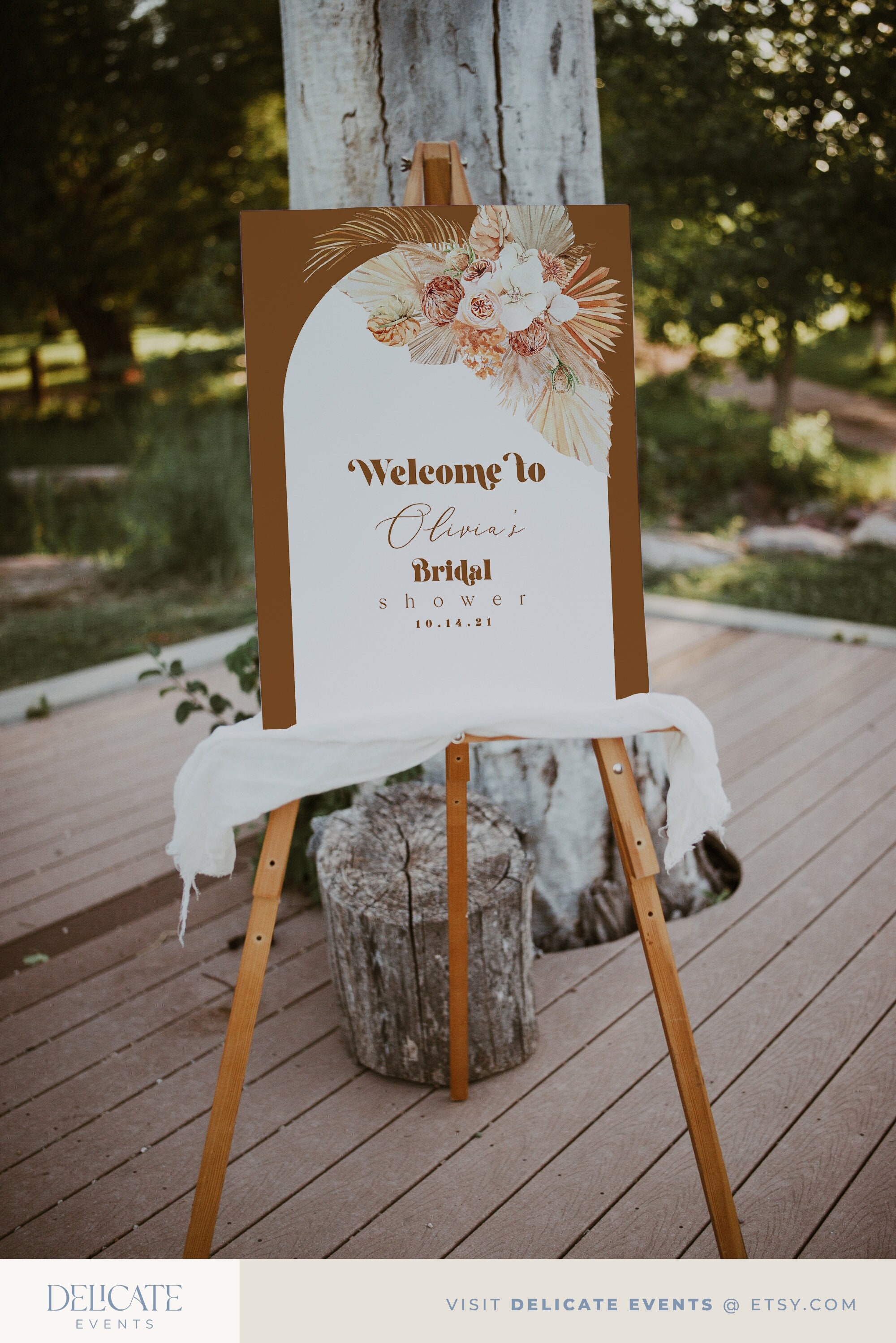 EDITABLE Desert Bridal Shower Welcome Sign Muted Terracotta - Etsy