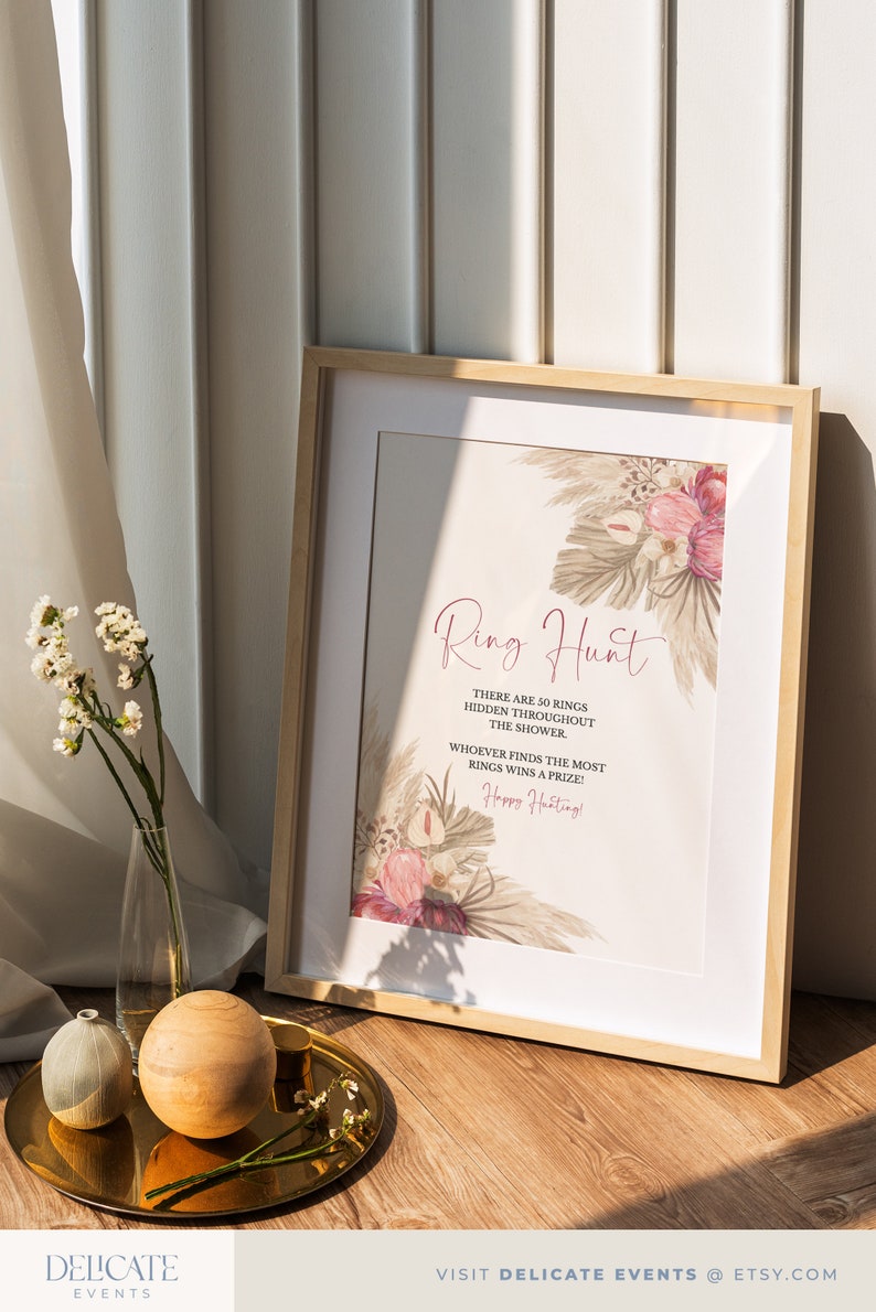 Pampas Grass Bridal Shower Signs Fully Editable Bridal Shower - Etsy