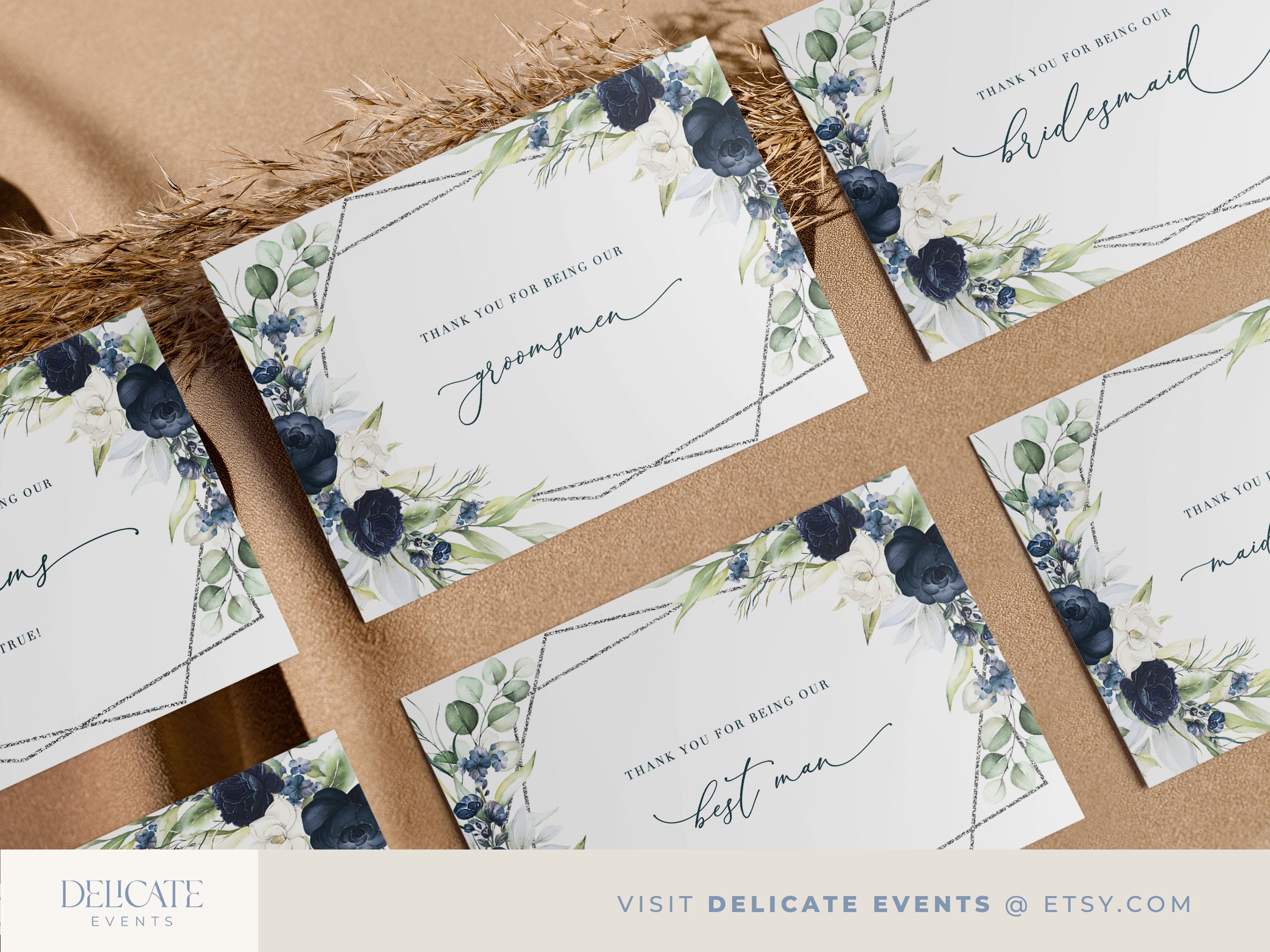 Wedding Vendor Thank You Card Template BUNDLE, Self-editable Wedding ...