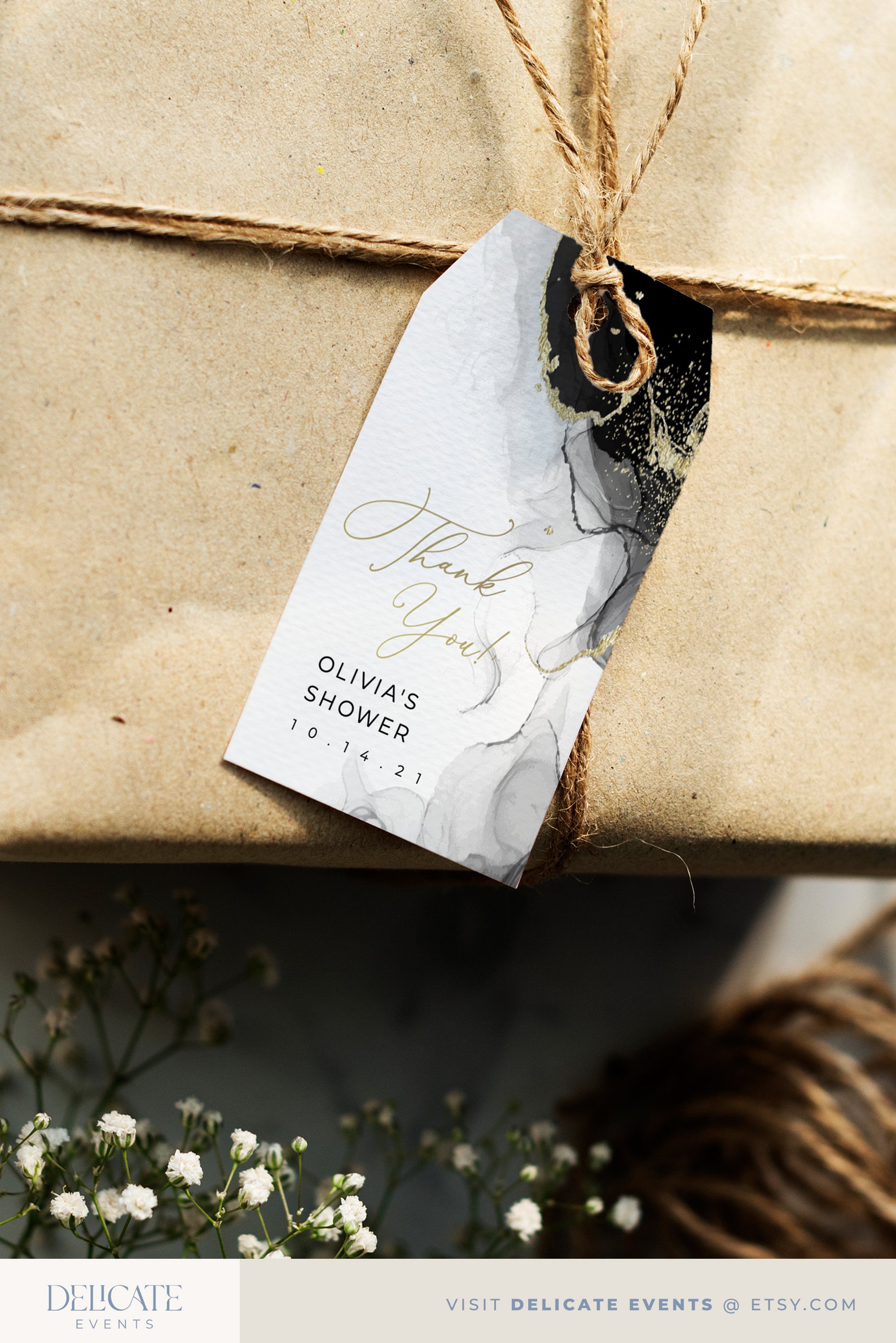 EDITABLE Tags Instant Download Thank You Tag Template Modern - Etsy