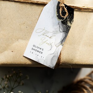 EDITABLE Tags Instant Download, Thank You Tag Template, Modern Thank ...