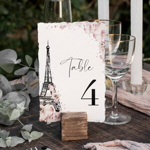 Paris Table Number Template, Editable Table Number, Paris Table Numbers ...