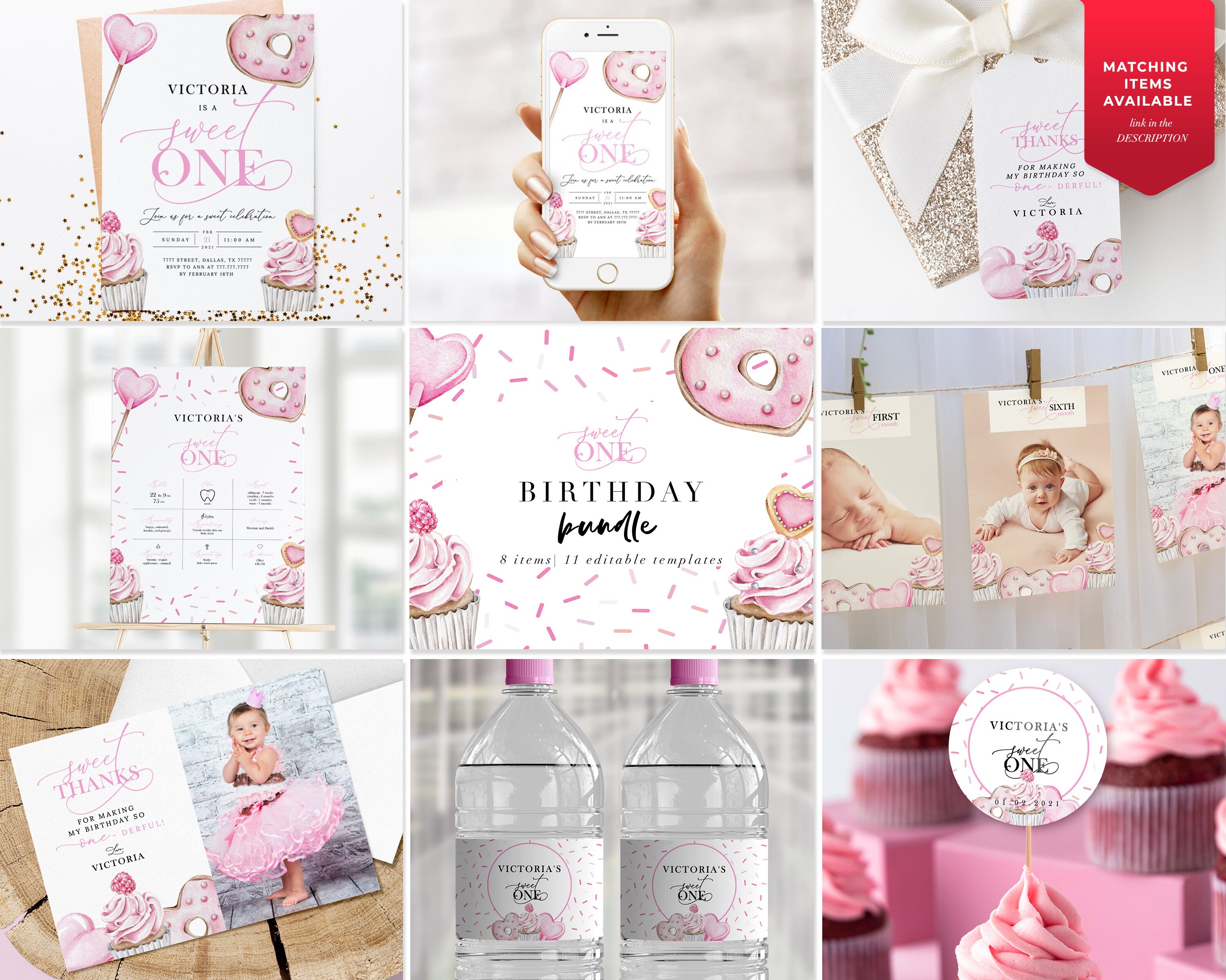 Sweet Thanks Printable Tag 1st Birthday Favor Tag Template | Etsy