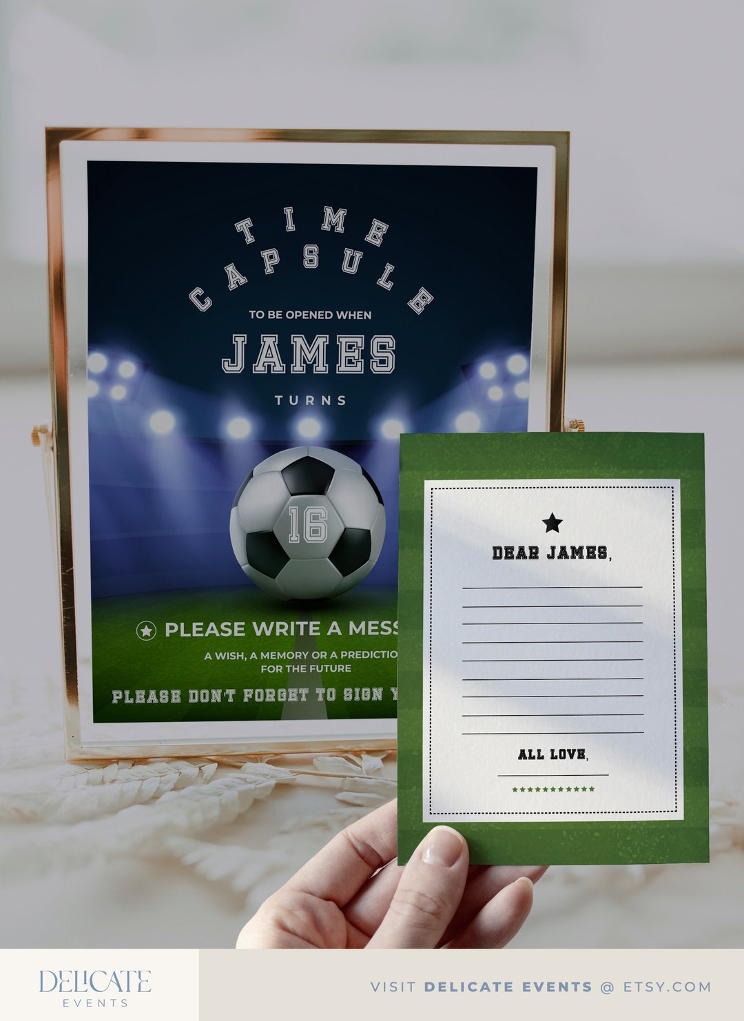 Editable Time Capsule for Boy Birthday, Soccer Birthday Time Capsule ...