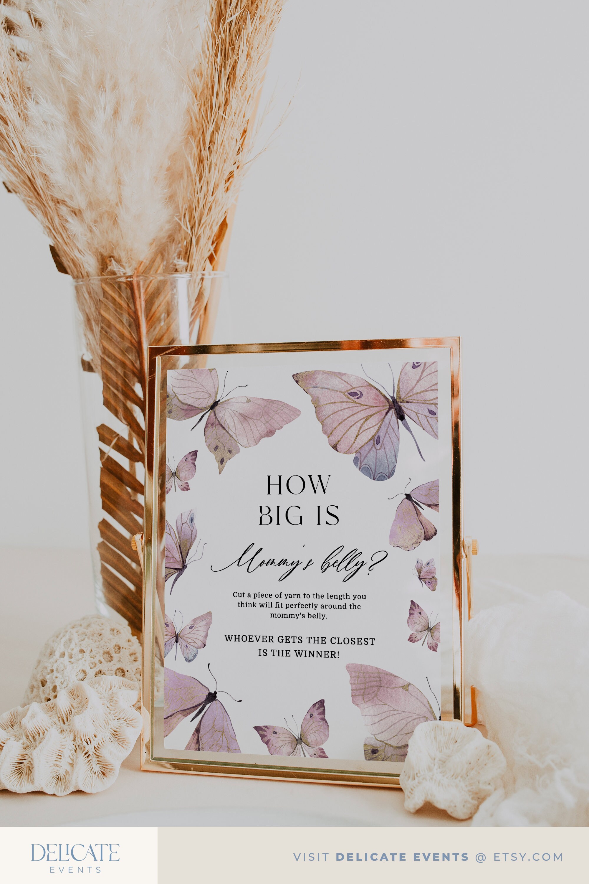 Girl Baby Shower Butterfly Themed Signs Editable Butterfly - Etsy
