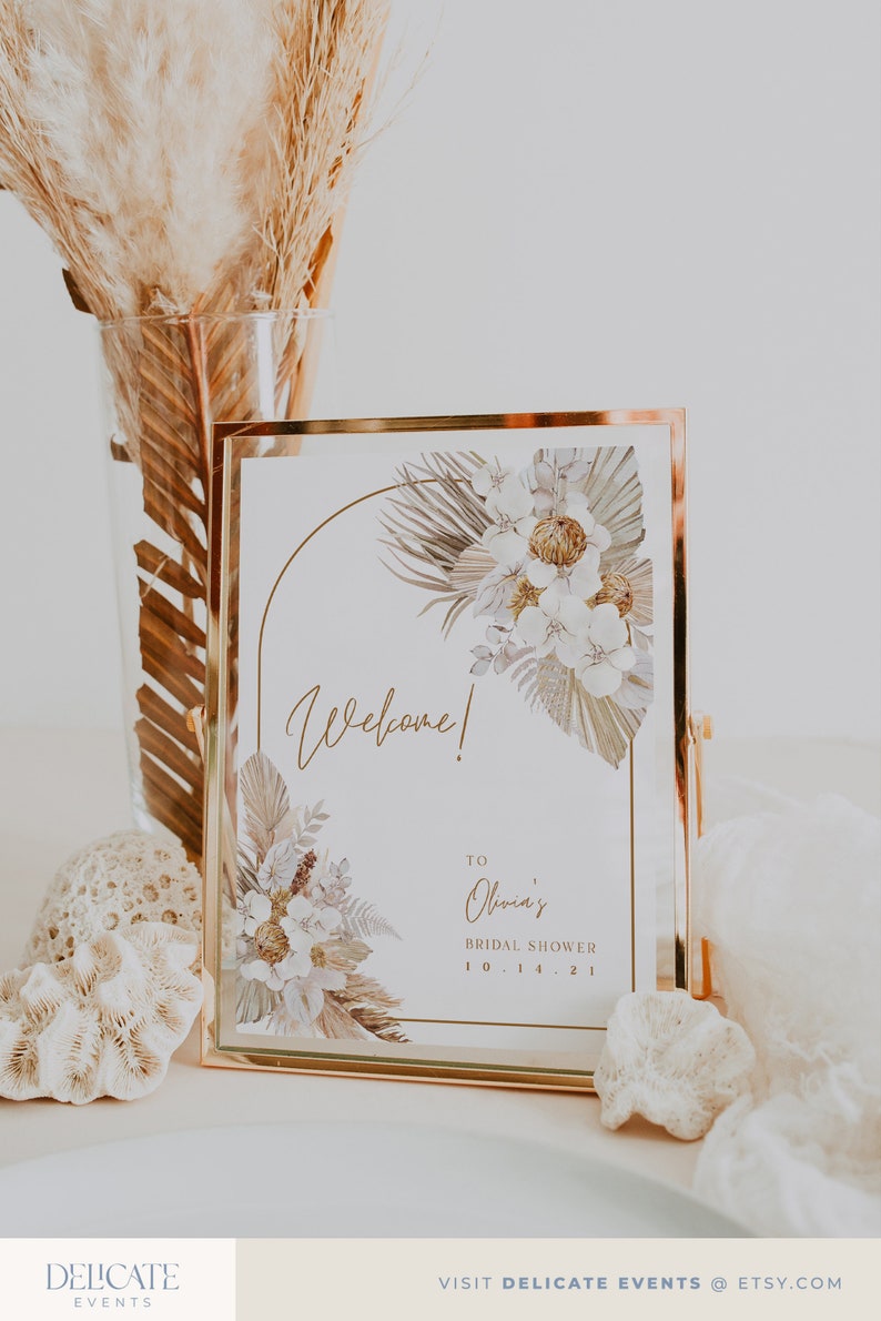 Boho Arch Welcome Sign Template Bohemian Welcome Poster Boho - Etsy