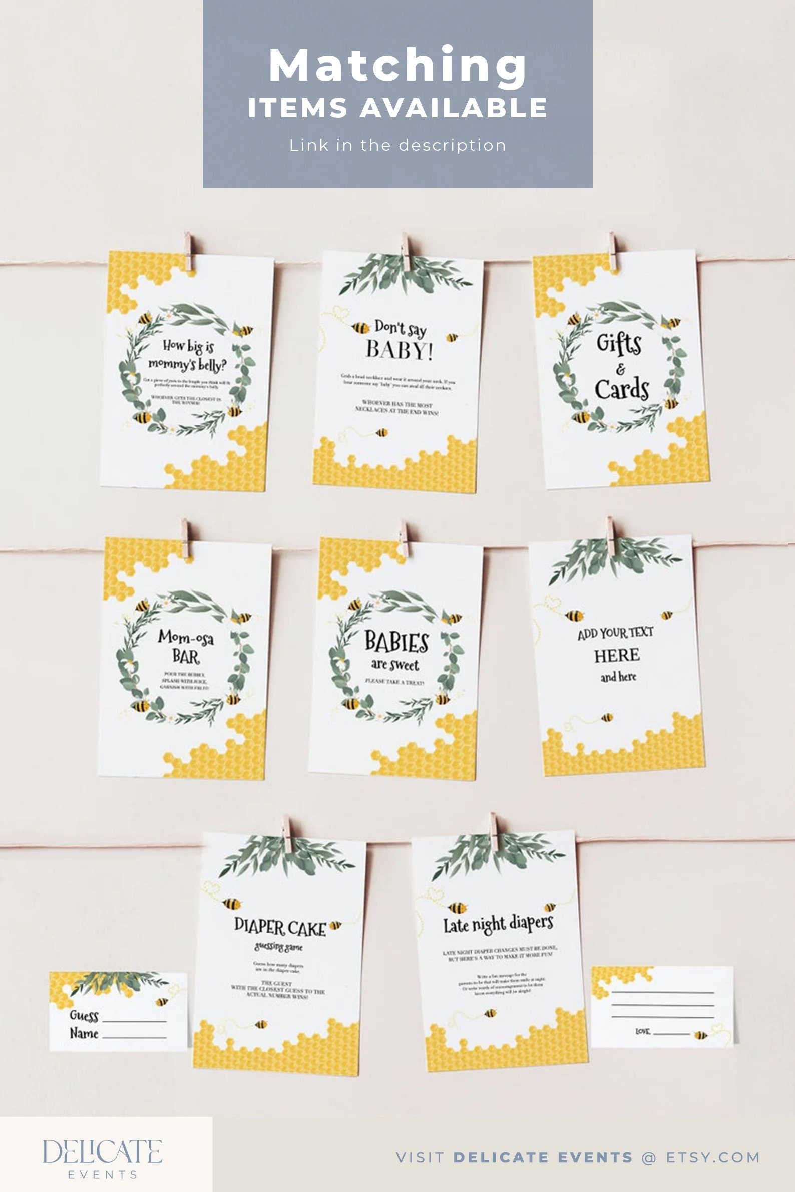 Printable Mom-osa Bar Sign Honey Bee Baby Shower Printable - Etsy