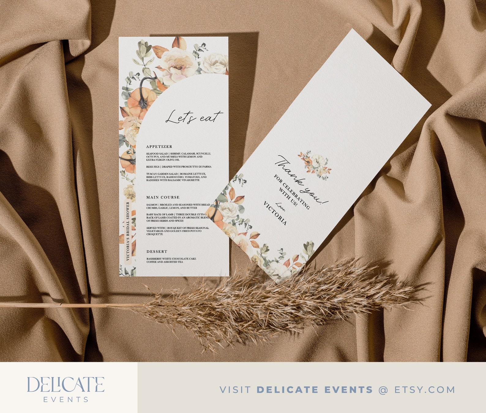 Fall Menu Template Editable Fall Menu Template DIY Menu - Etsy