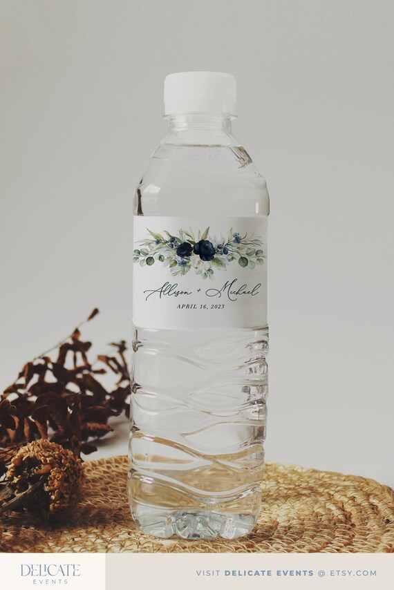 Water Bottle Label Template Printable Water Bottle Sticker - Etsy