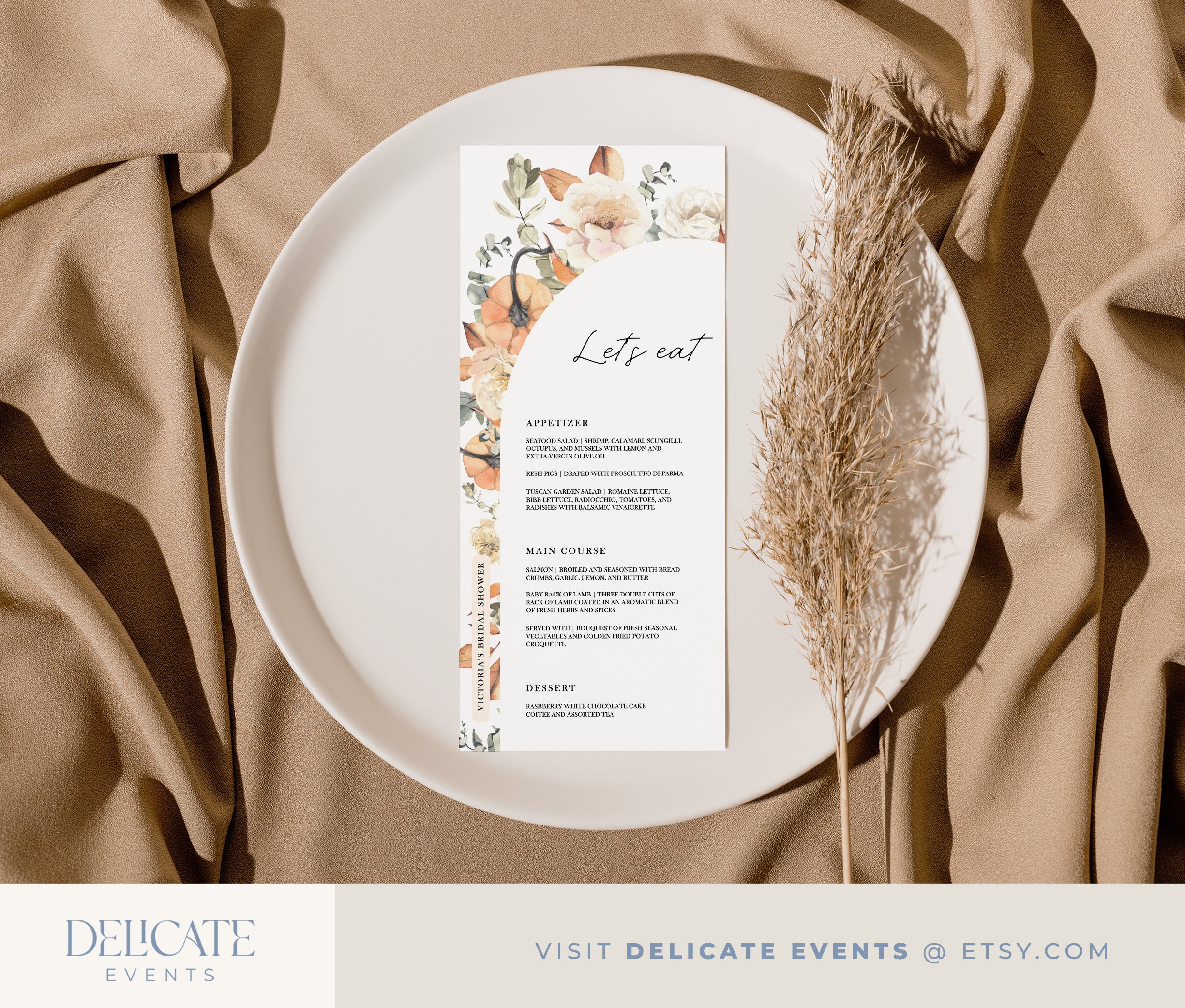 Fall Menu Template Editable Fall Menu Template DIY Menu - Etsy